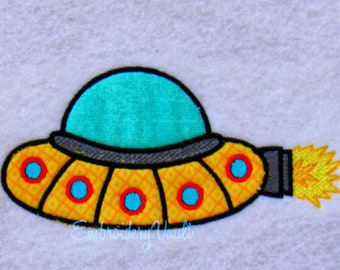 Alien Spaceship 3 Embroidery Design. Multiple Formats | Etsy