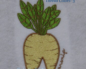 Root Vegetable Beet Embroidery Design Multiple Formats | Etsy