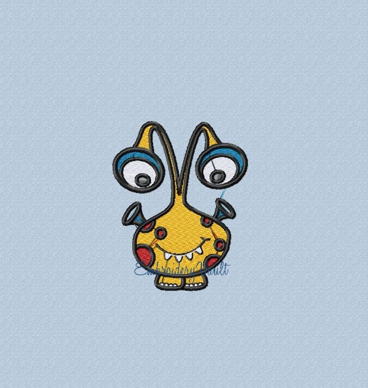 Space, Alien, Monster #2 Embroidery Design, Multiple Designs - Etsy