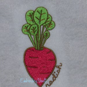 Root Vegetable, Radish Embroidery Design, Multiple Formats, Kitchen - Etsy