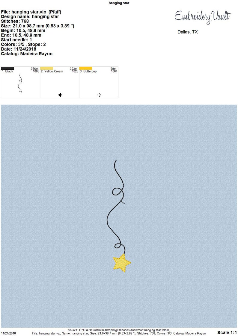Hanging Star Embroidery Design, Multiple Formats, Baby - Etsy