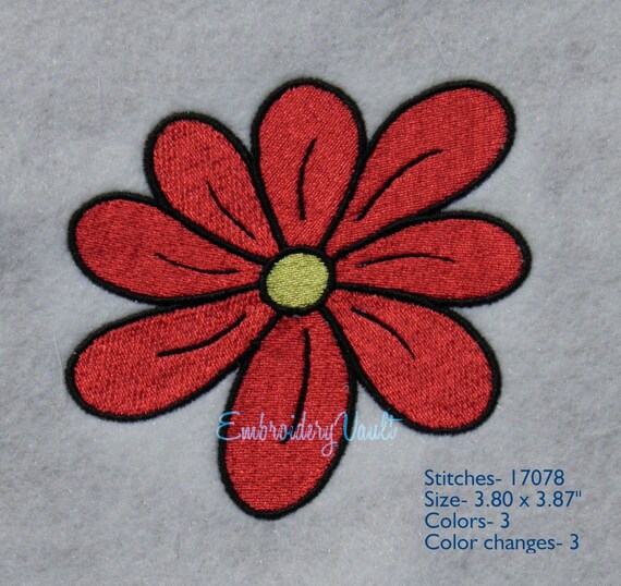 Flower Embroidery Design Multiple Formats | Etsy