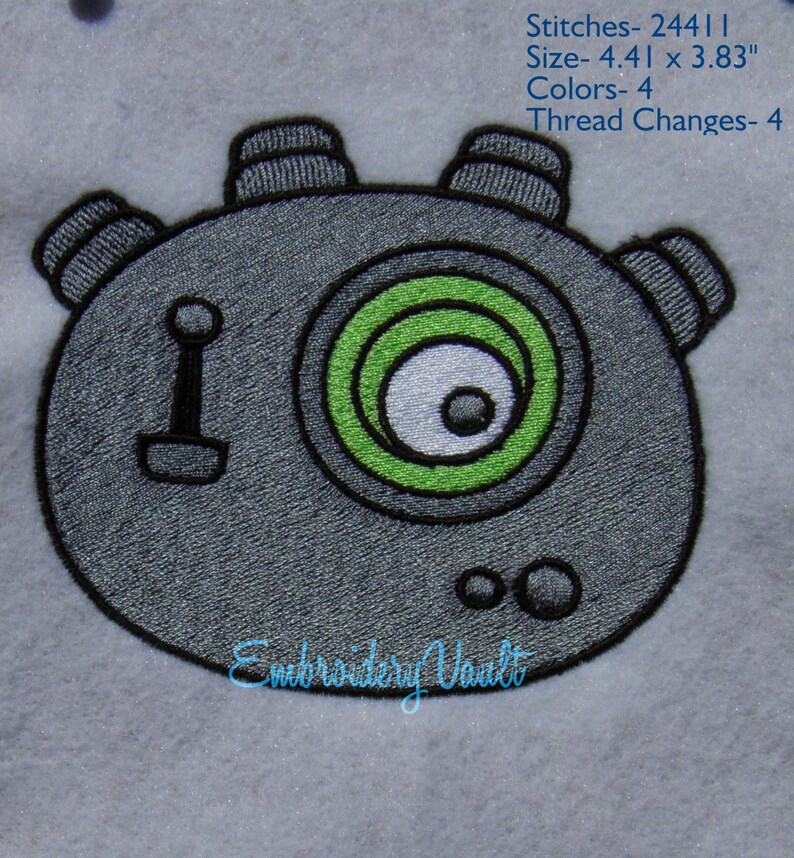 Alien Robot 2 Embroidery Design, Multiple Formats - Etsy