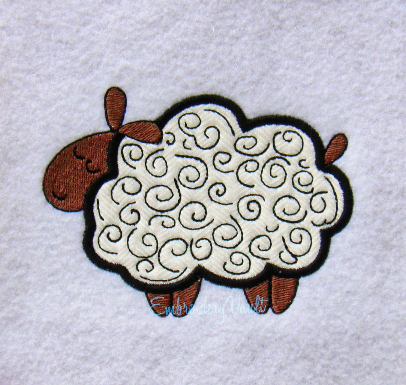 Sleepy Sheep Patch Embroidery Design Multiple Formats Baby - Etsy
