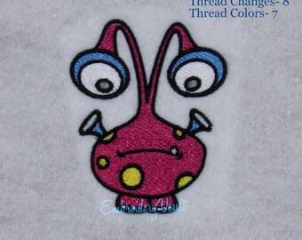 Space Alien Monster 8 Embroidery Design Multiple Formats | Etsy
