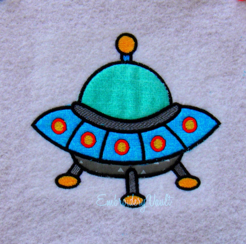 Alien Spaceship Patch 3 Embroidery Design. Multiple Formats - Etsy