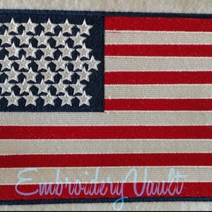 USA Flag Embroidery Design, Multiple Formats - Etsy