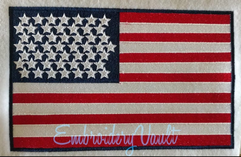 USA Flag Embroidery Design, Multiple Formats - Etsy