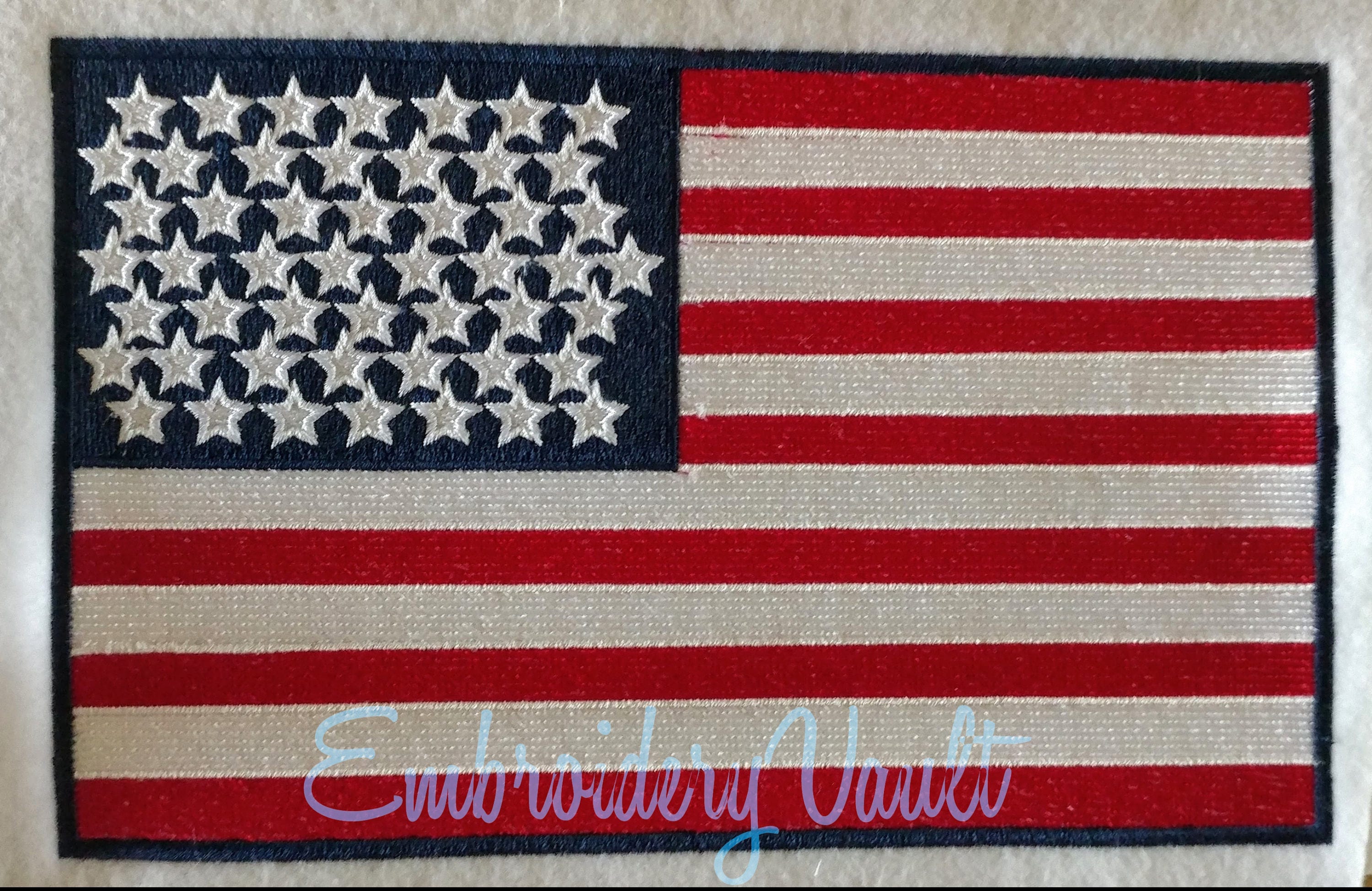 USA Flag Embroidery Design, Multiple Formats - Etsy