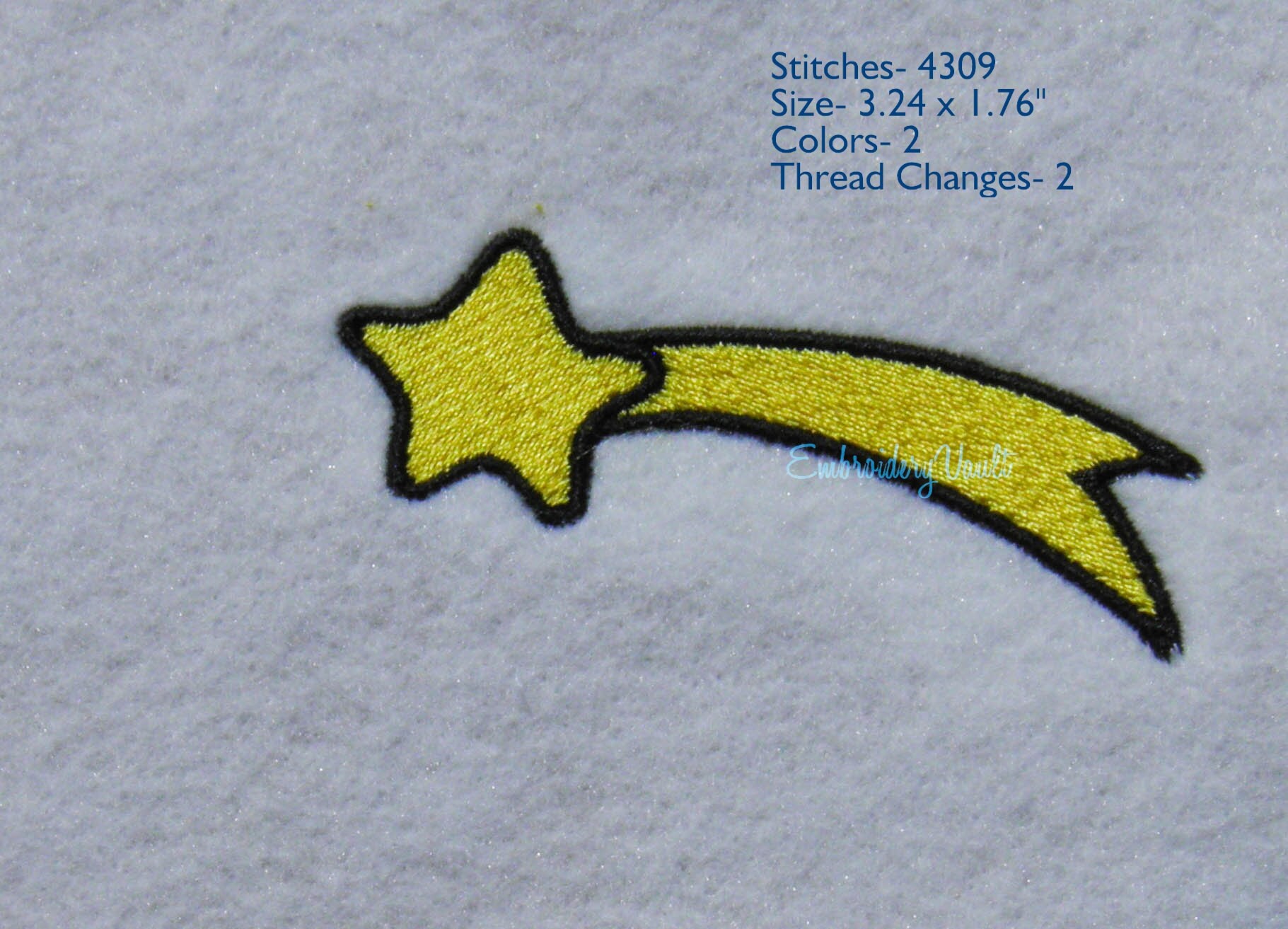 Shooting Star Embroidery Design, Multiple Formats. Comet. - Etsy