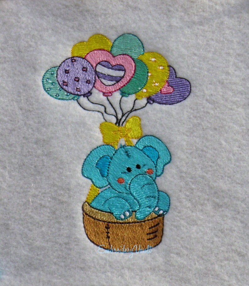Sky Baby Elephant Embroidery Design, Multiple Designs, Baby, Nursery ...