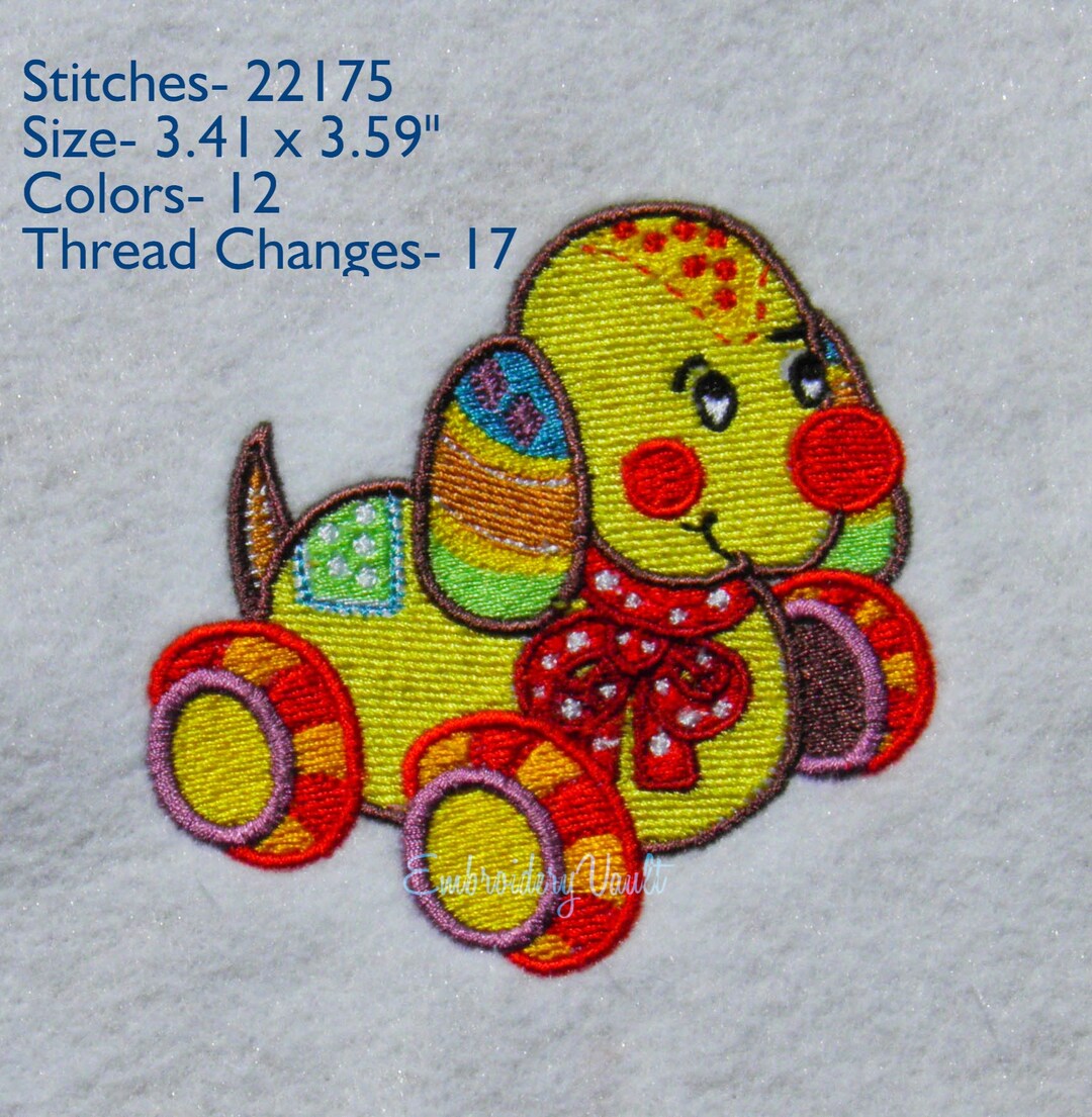 Patchy Toy Dog Embroidery Design, Multiple Formats - Etsy