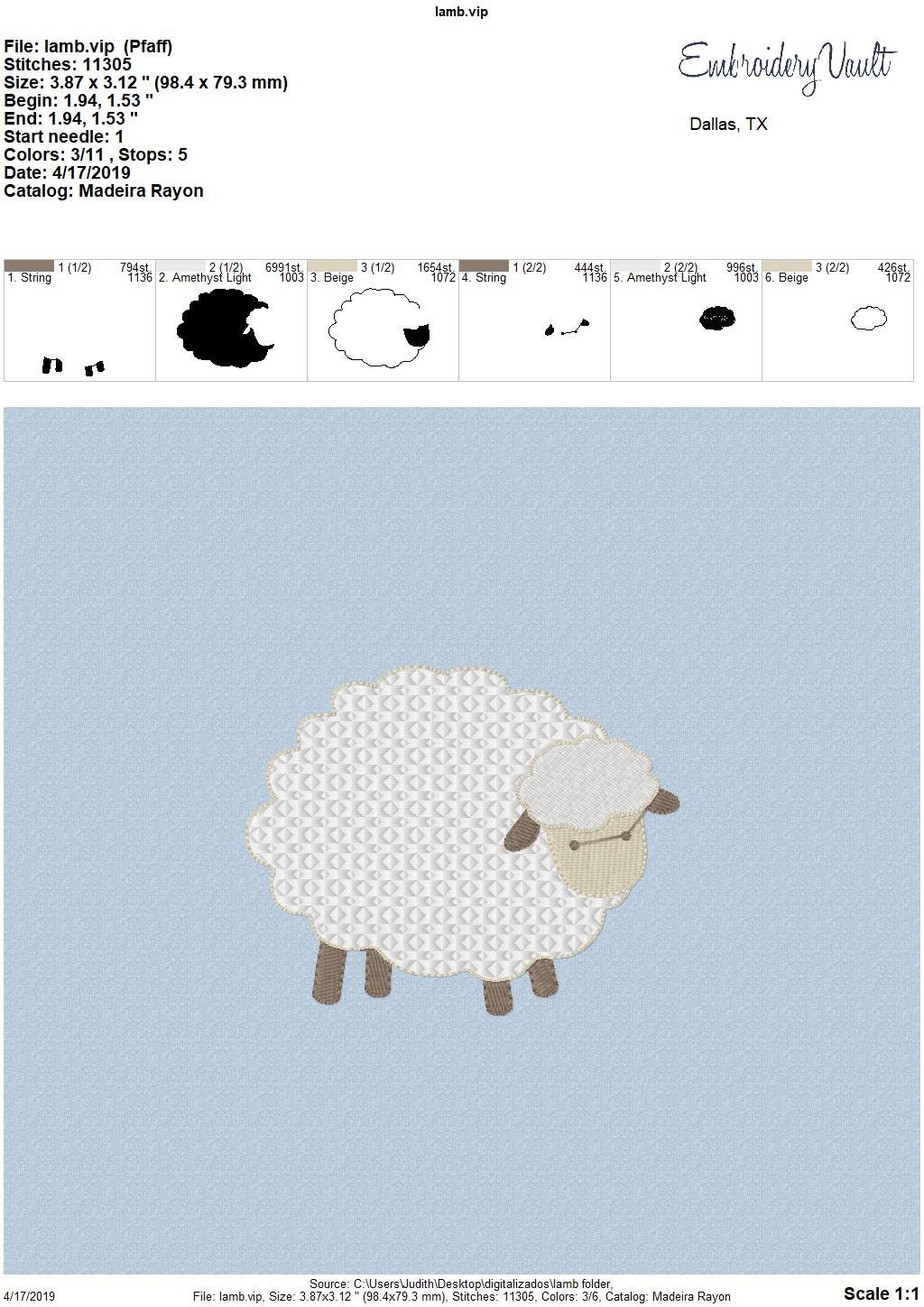 Baby Lamb Embroidery Design, Multiple, Formats, Nursery, Sheep - Etsy
