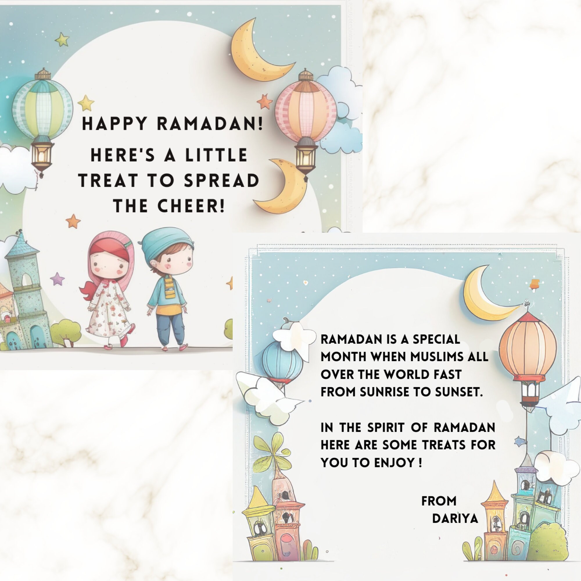 Personalized Ramadan Treat Card, Ramadan Favor Tags for Classroom ...