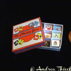 Vintage Miniature Memory Game - Artisan Handmade Miniature 1:12 Scale ...