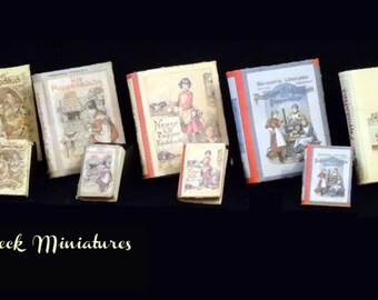 Vintage Miniature Cooking Books 1/12 or 1/24 SET 2 choose | Etsy