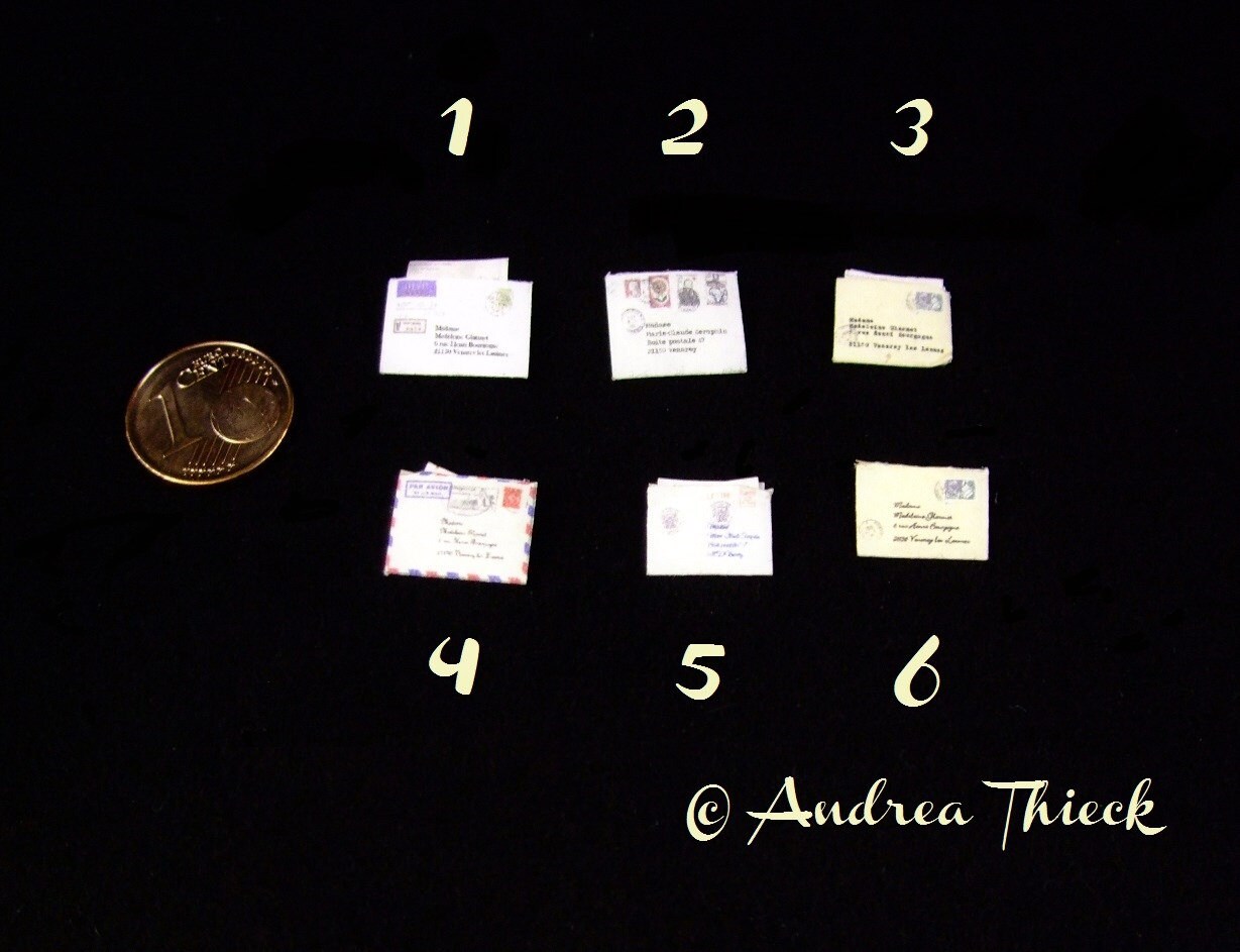 Miniature PERSONALISED Envelope With Letter 1/12 Scale - Etsy