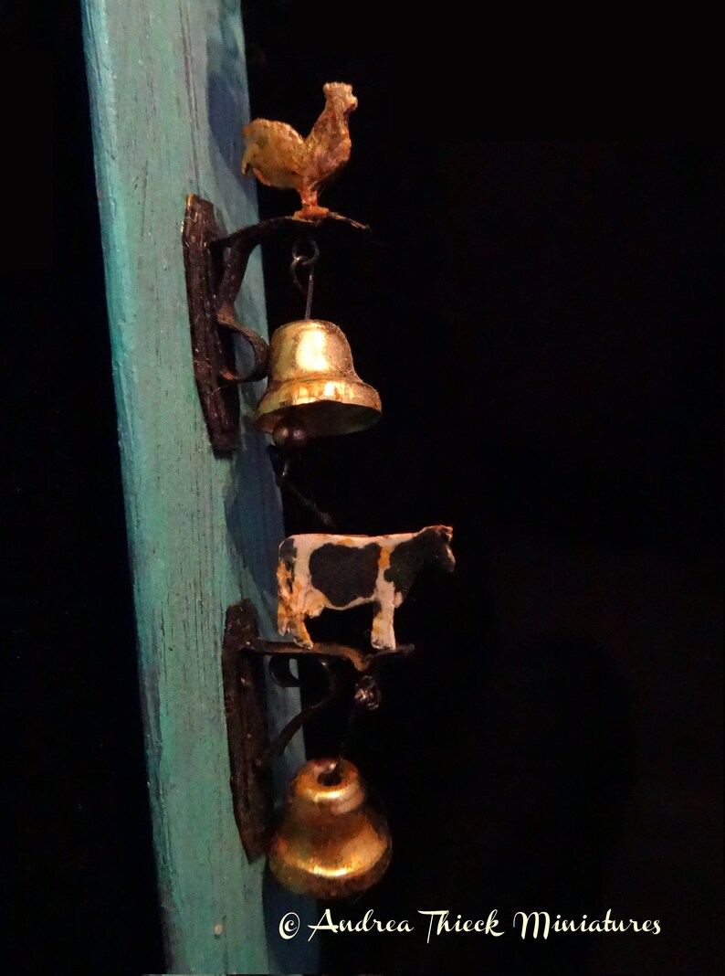 Miniature House or Garden Bells With tin Signs - Etsy
