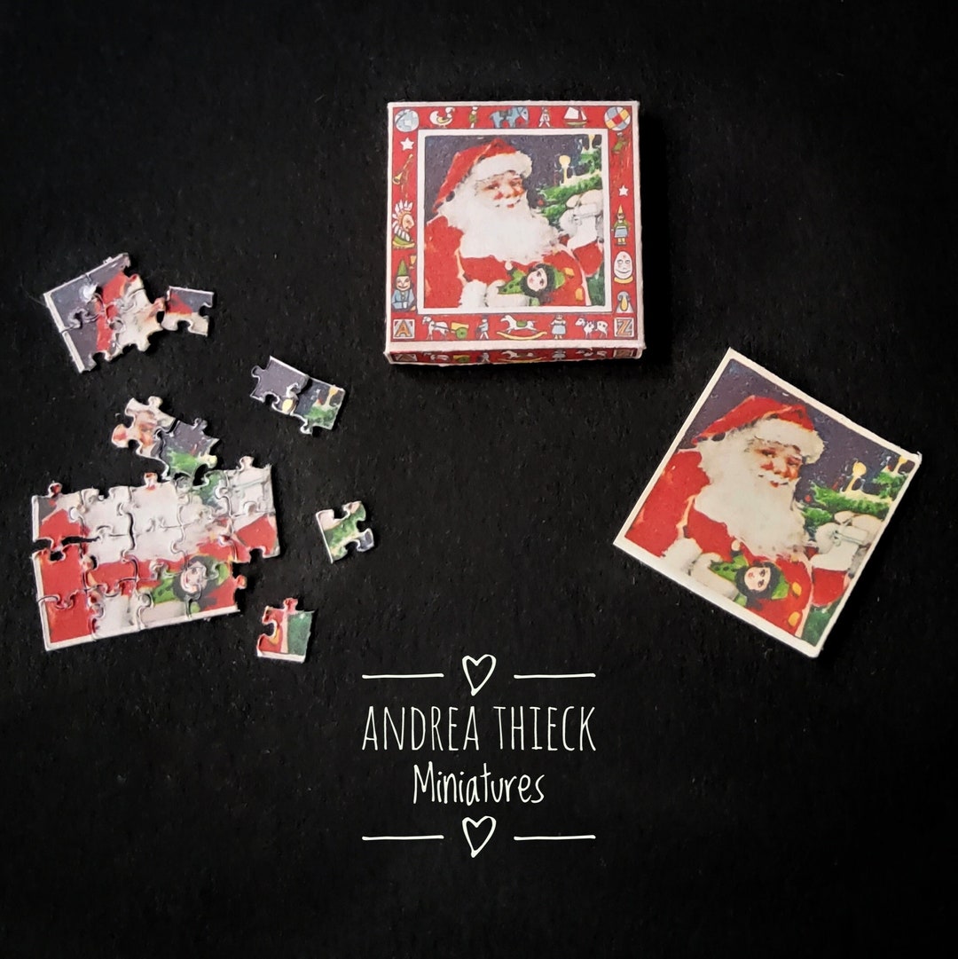 Miniature Christmas Santa Puzzle - Etsy