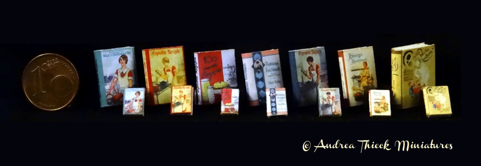 Vintage Miniature Cooking Books 1/12 or 1/24 SET 2 Choose the Ones You ...