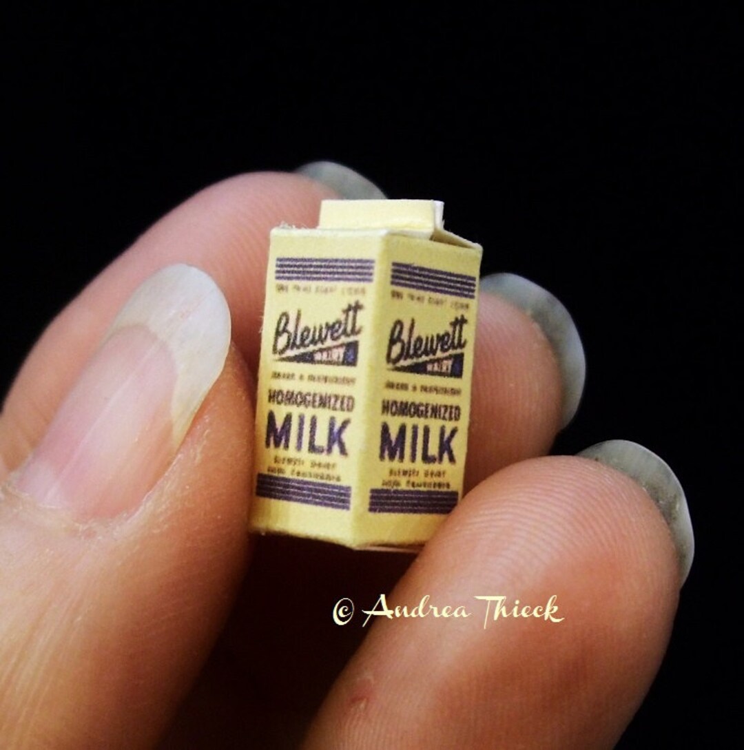 Miniature Milk Carton No.3 - 1/12 - Etsy