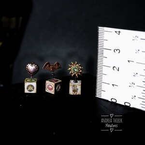 Miniature Decorated Cubes for Your Witch or Wizard One Inch Scale 1:12 ...