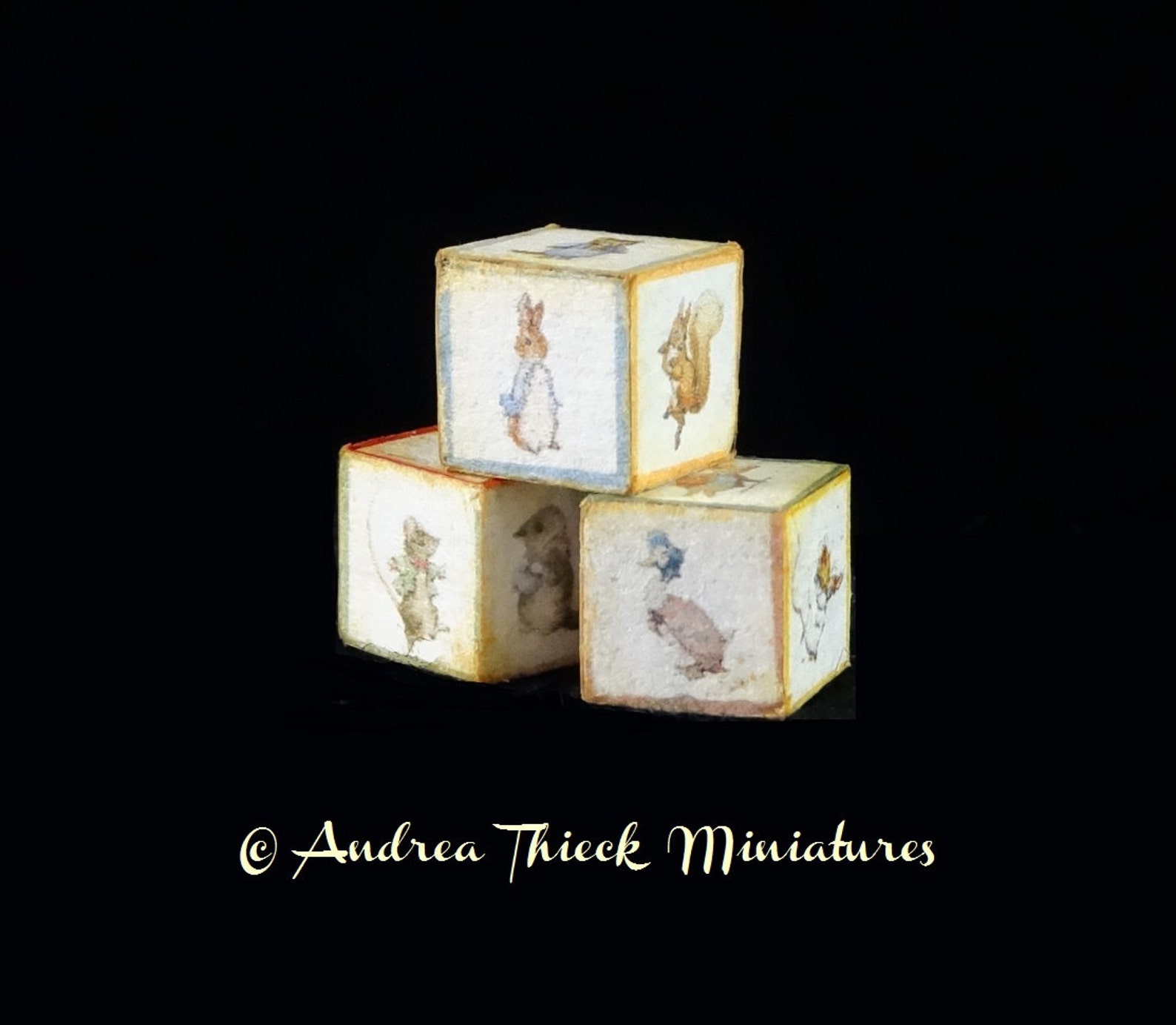 Miniature Beatrix Potter Cubes Peter Rabbit & Friends Set - Etsy