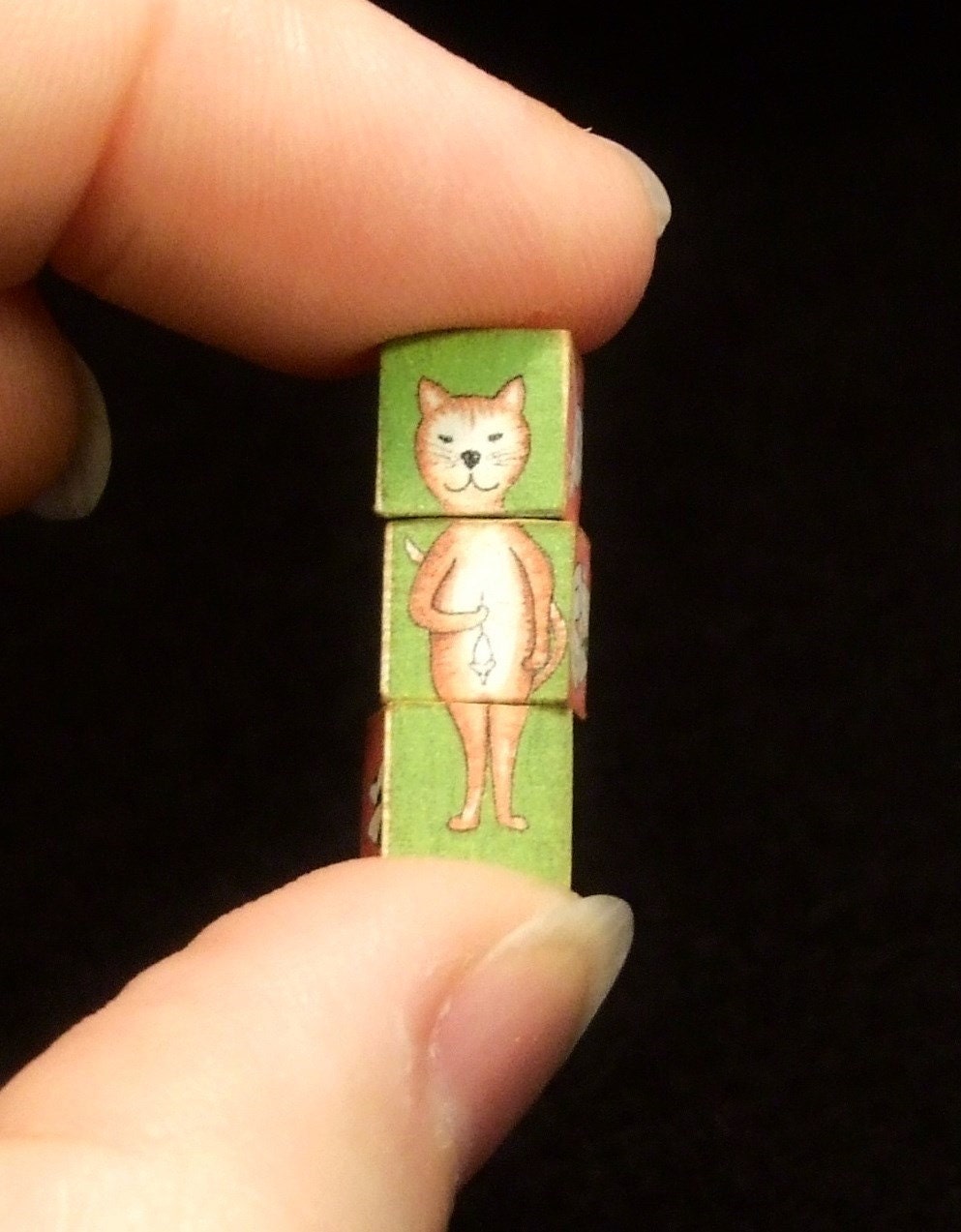 Miniature Funny Cubes Cubes Amusants With Farm Animals - Etsy