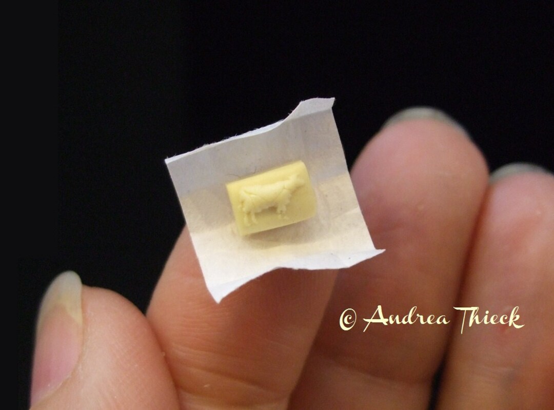 Miniature Butter With 3-D Cow Relief in Wrapping - 1/12 - Etsy