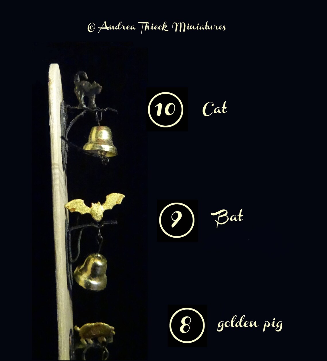 Miniature House or Garden Bells With tin Signs - Etsy