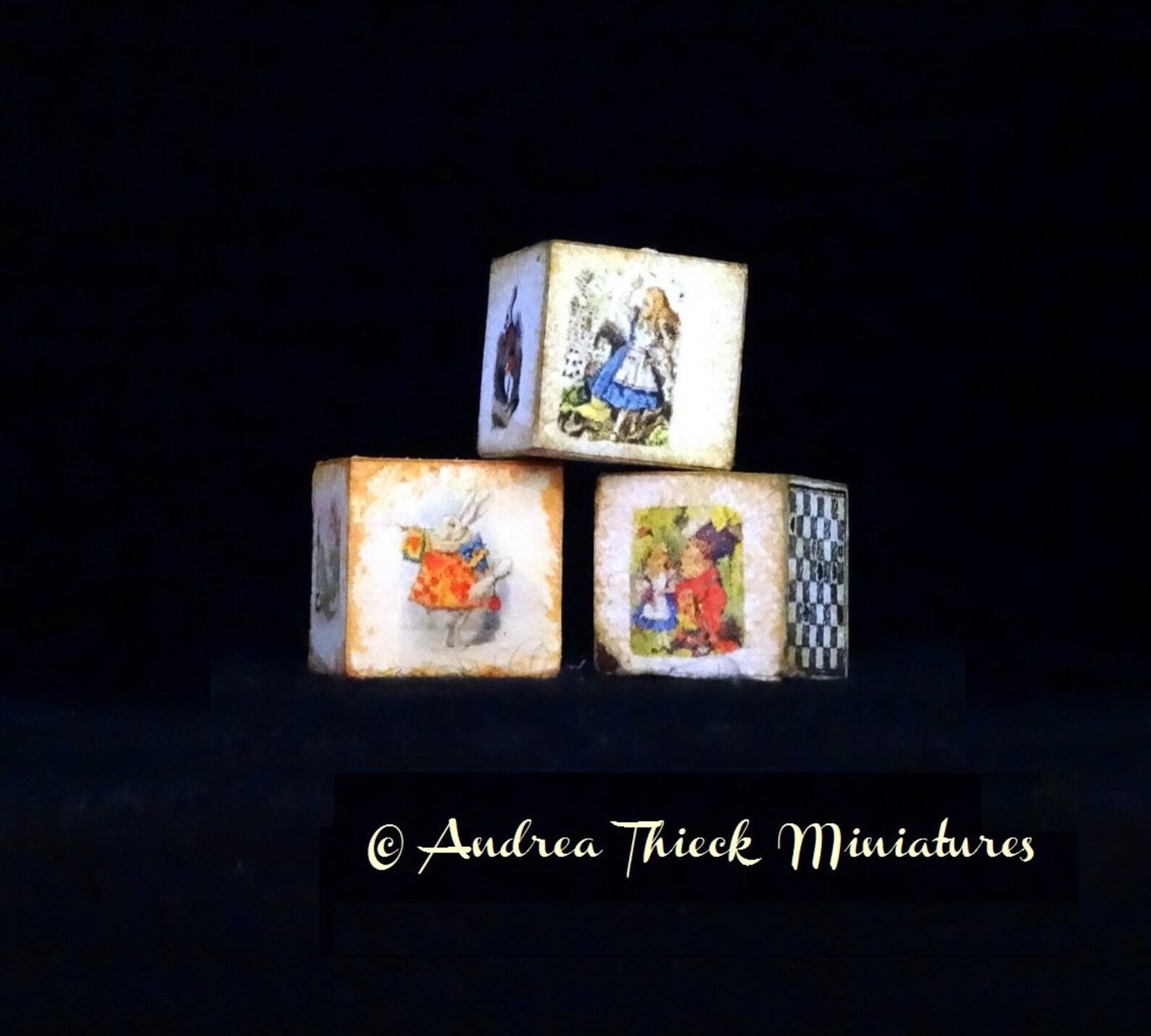 Miniature Alice in Wonderland Cubes 1:12 Scale - Etsy
