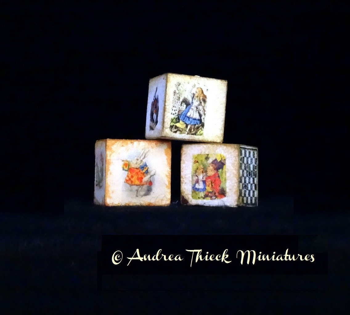 Miniature Alice in Wonderland Cubes 1:12 Scale - Etsy