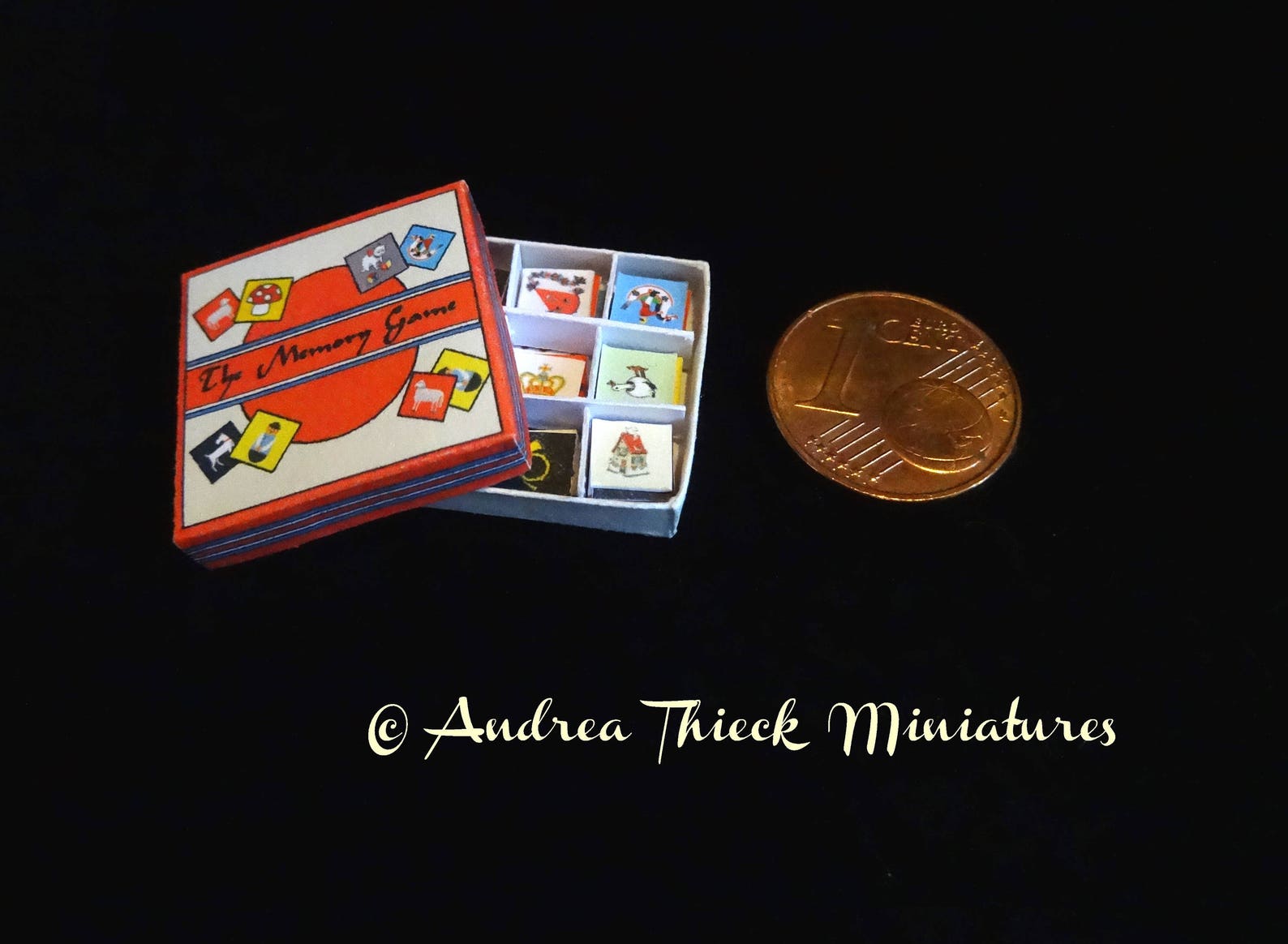Vintage Miniature Memory Game Artisan Handmade Miniature 1:12 Scale - Etsy
