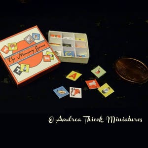 Vintage Miniature Memory Game Artisan Handmade Miniature 1:12 Scale - Etsy