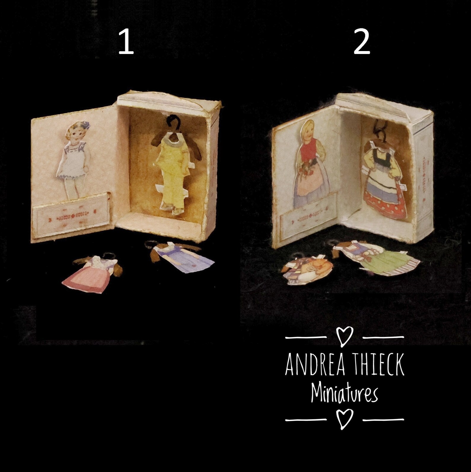 Miniature Paper Doll Wardrobe 1 or 2 OOAK - Etsy