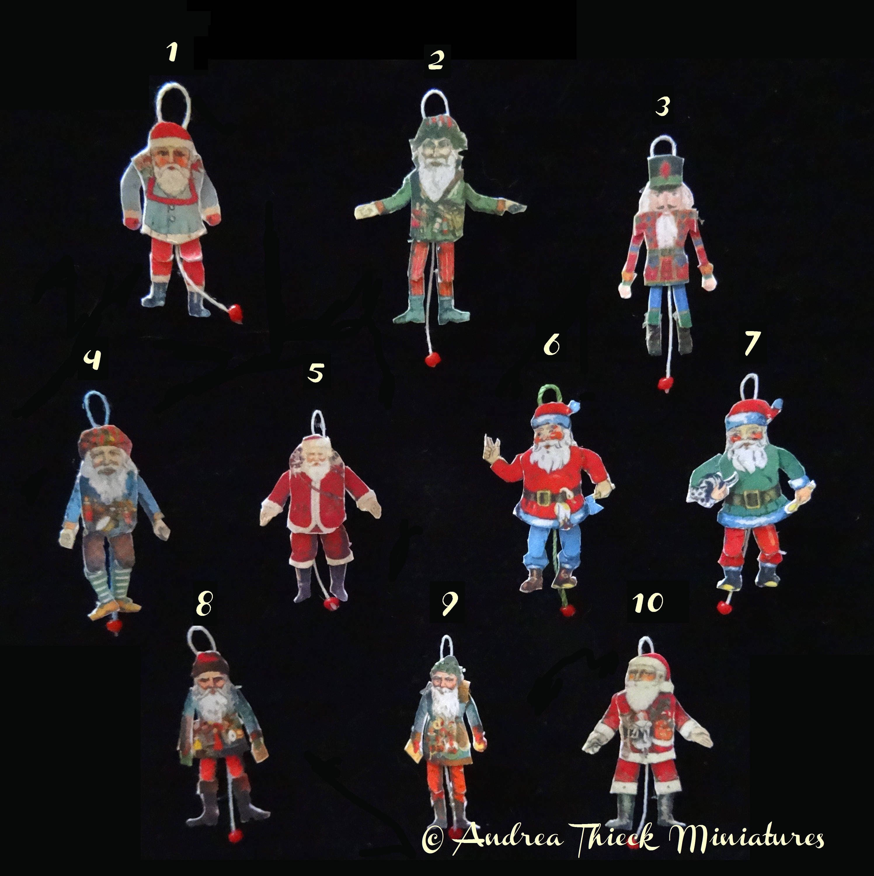Miniature Santa Jumping Jack 1/12 Scale - Etsy