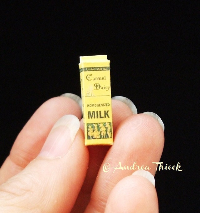 Miniature Milk Carton No.1 - 1/12 - Etsy