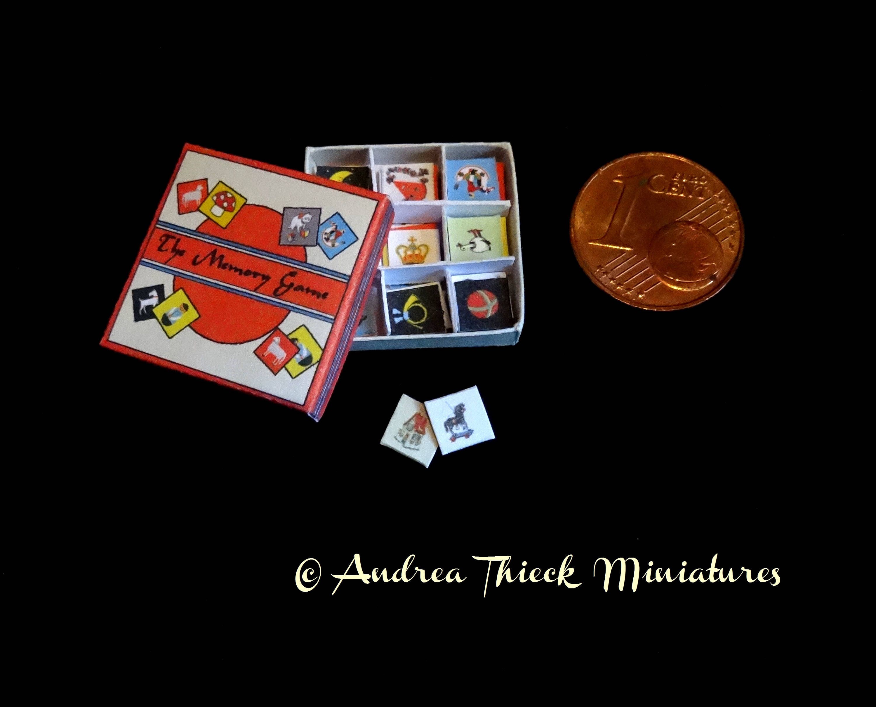 Vintage Miniature Memory Game Artisan Handmade Miniature - Etsy