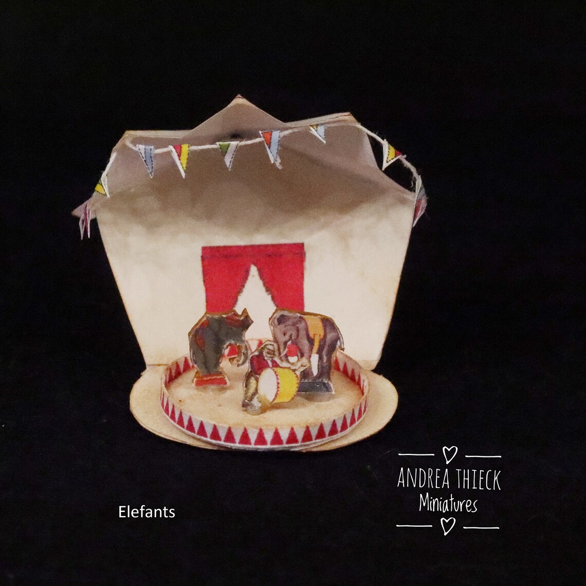 Vintage Circus Toy Tent Artisan Handmade Miniature 1:12 - Etsy