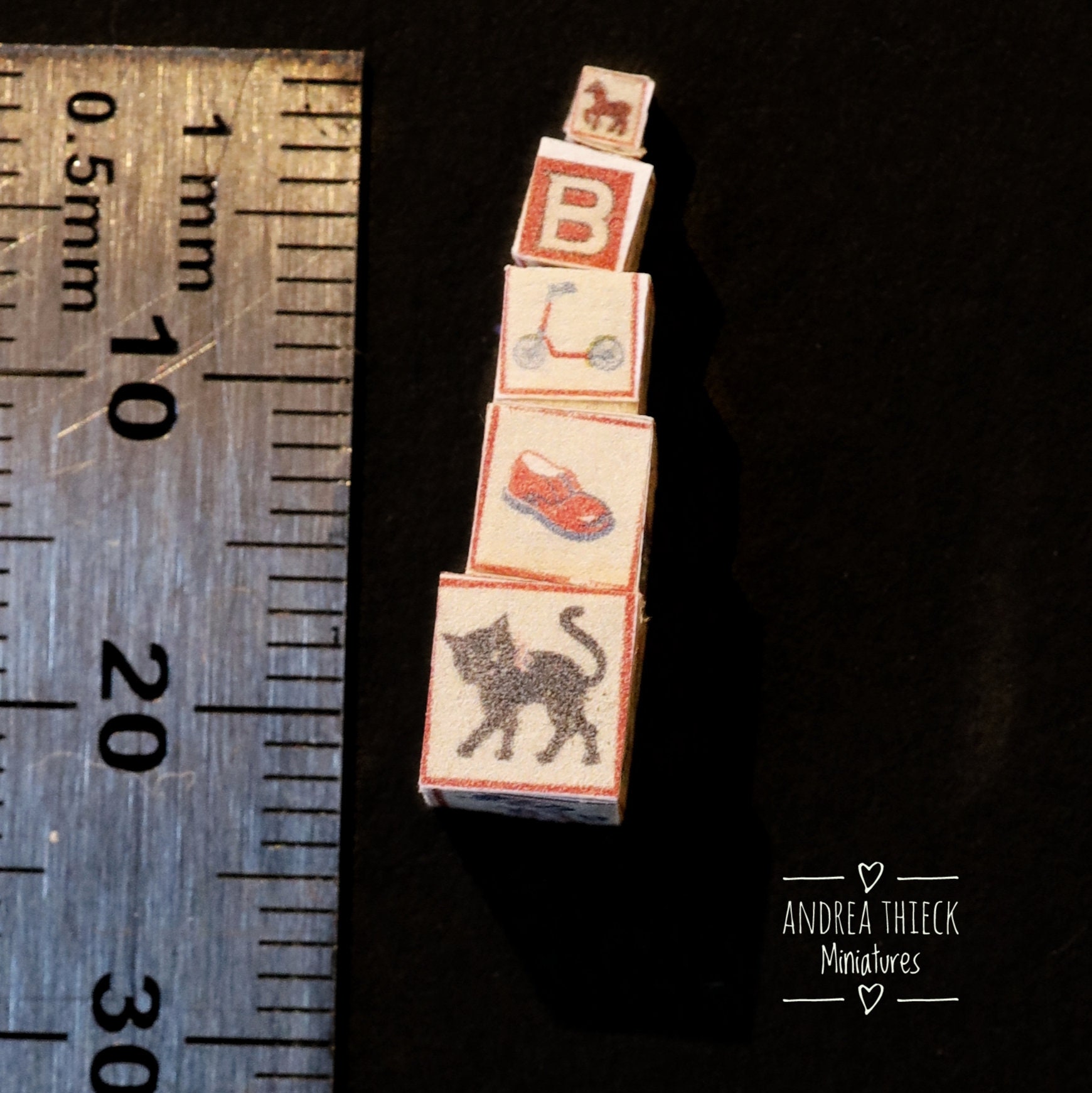 Miniature Stack of Vintage Cubes From the Thirties 1:12 Scale - Etsy