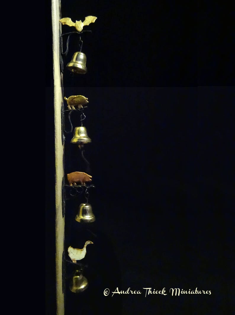 Miniature House or Garden Bells With tin Signs - Etsy