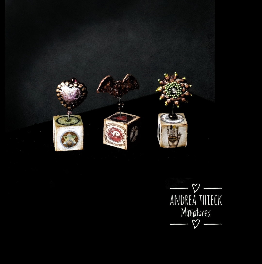 Miniature Decorated Cubes for Your Witch or Wizard One Inch Scale 1:12 ...