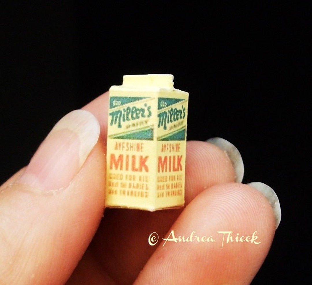Miniature Milk Carton No.2 - 1/12 - Etsy