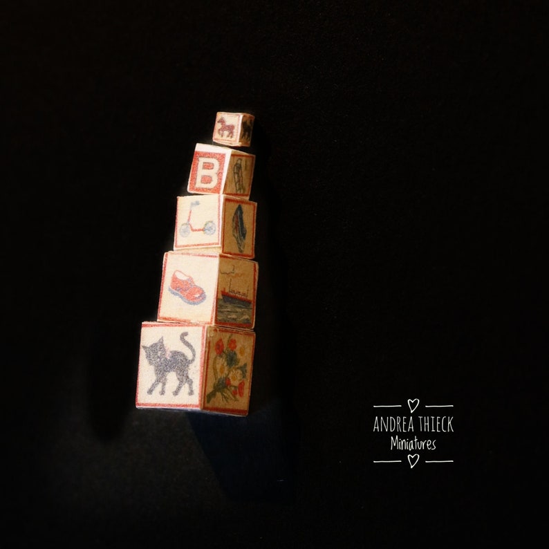 Miniature Stack of Vintage Cubes From the Thirties 1:12 Scale - Etsy