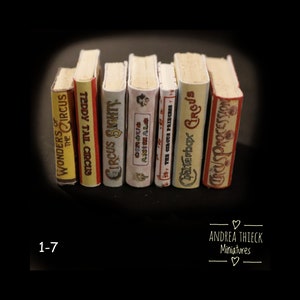 Vintage Miniature Circus Books - 1/12 - Etsy