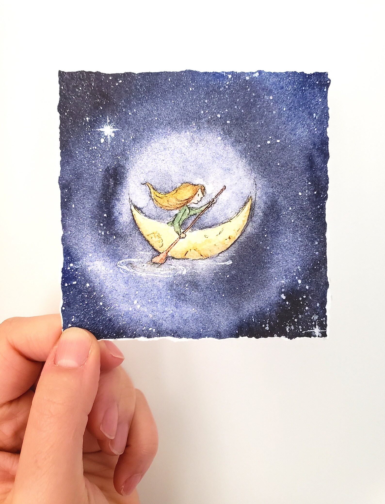 Canoe Constellation. Stars. Night Scene. Moon Scene. Whimsical - Etsy