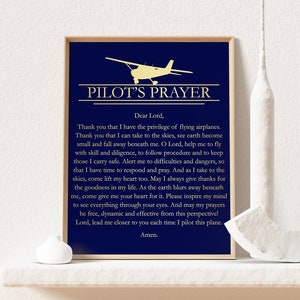 Pilot's Prayer Art Print: Gold Foil Aviation Gift (8.5x11 Inches) - Etsy