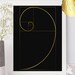 Math Poster - Fibonacci Spiral Art - Math Teacher Gift - Gold Foil ...