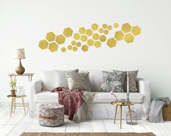 Gold Dot Wall Decals Metallic Gold Polka Dots Gold Wall