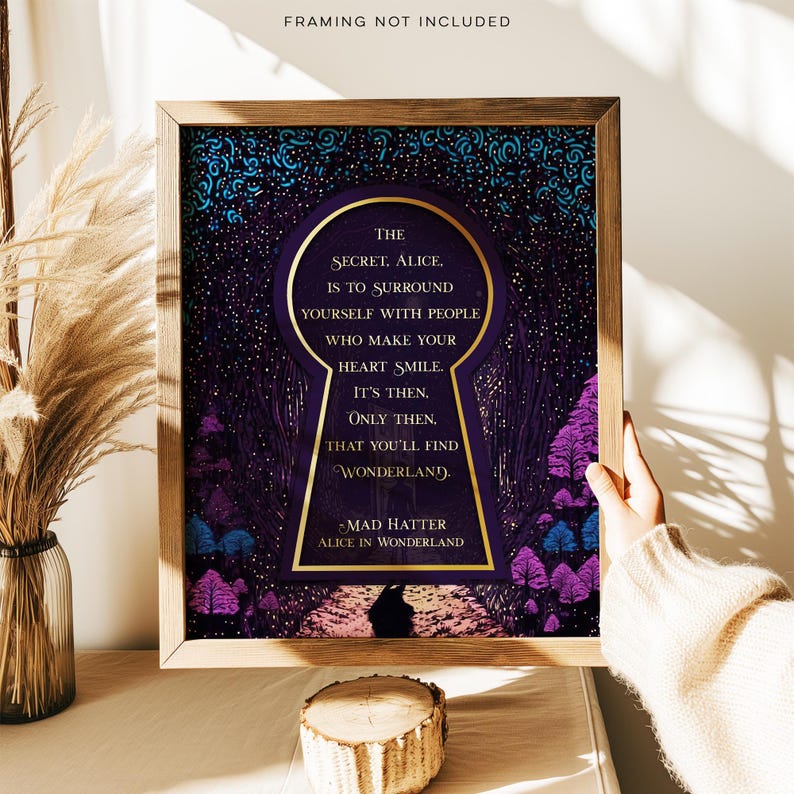 Alice in Wonderland Wall Art - the Secret Quote - Through the Keyhole ...